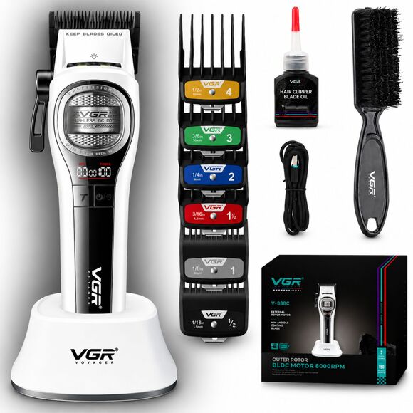 VGR | Grooming | Vgr V888c Premium White Professional Clippers 800rpm ...